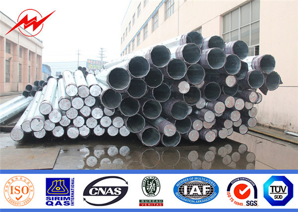 11KV 38KV Electric Power Pole Galvanized Octagonal Utility Poles